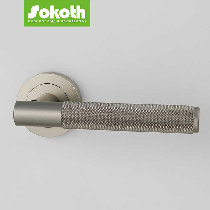 Euro Design Knurl Gold Silver Black Aluminum Knurled Door Handle Lever ...