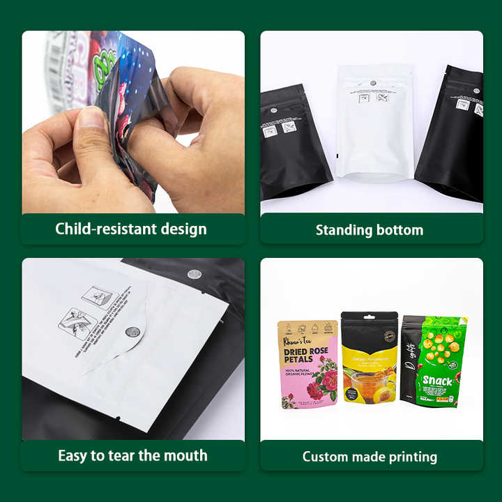 Aluminum Foil Zip Lock Doypack - Odor-Proof Mylar Bags