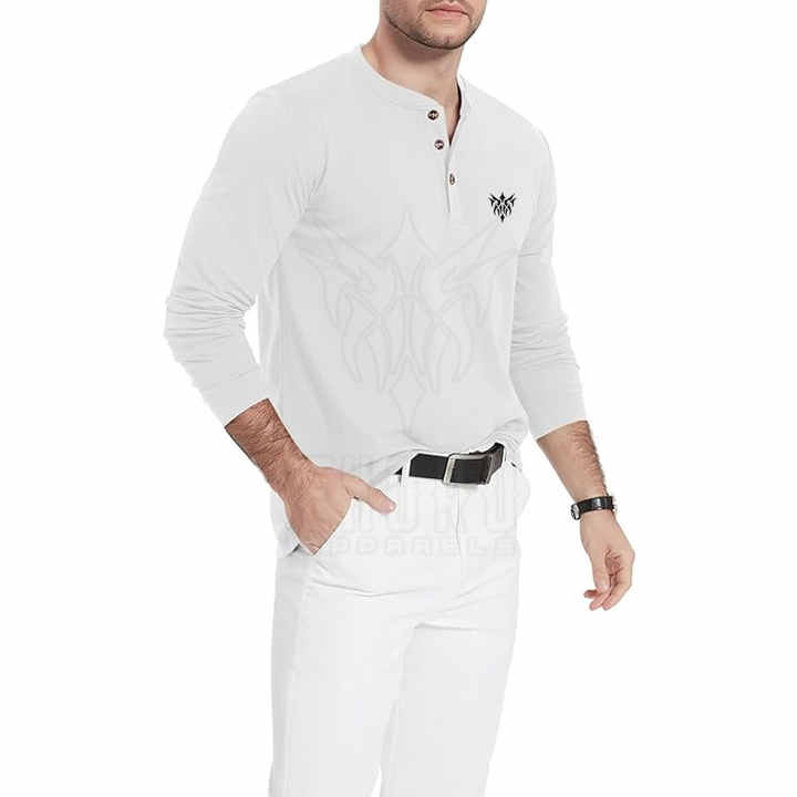 Customized Logo Men Henley Full Sleeve Shirts Custom Color With Size ...