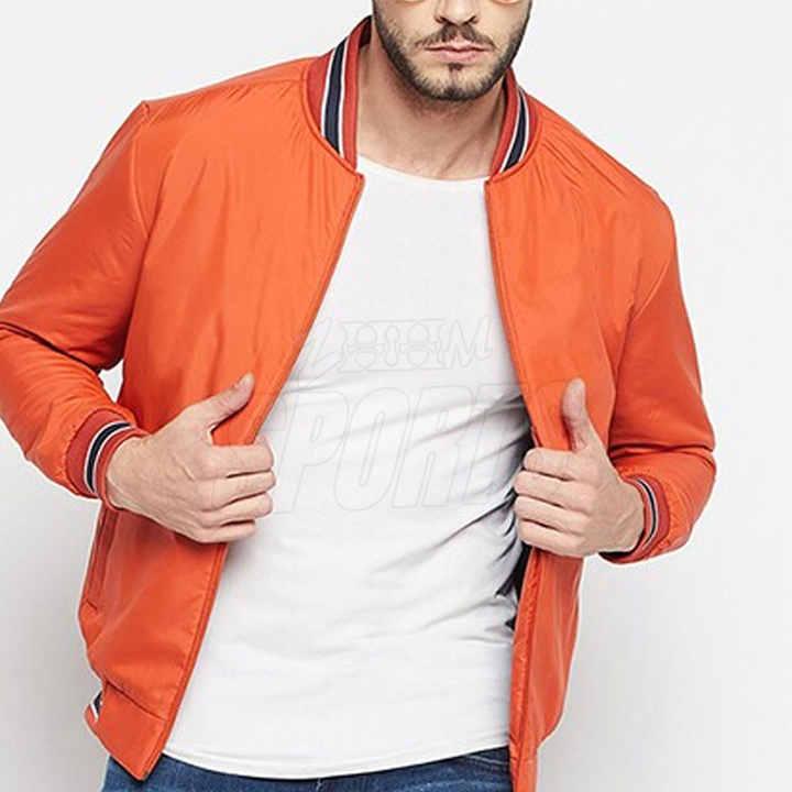 Custom Made Breathable Bomber Jacket For Men Long Sleeves Best Selling ...