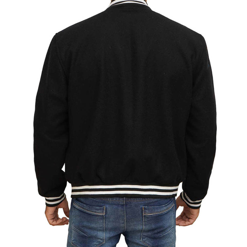 Men Varsity Winter Jacket For Outdoor Use With Traditional Letterman ...