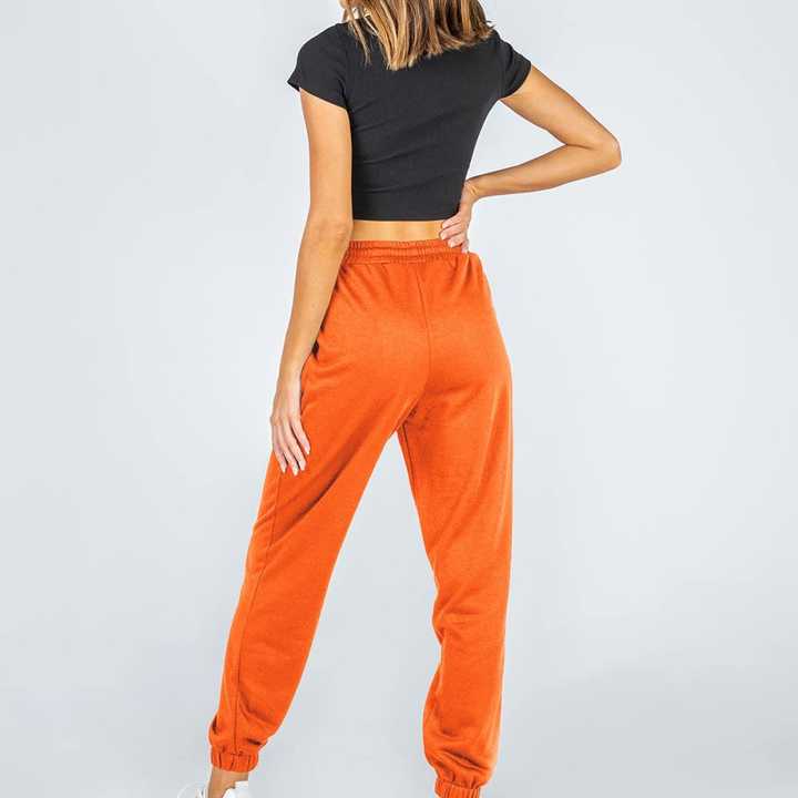 2024 trendy High quality plain sweatpants winter women cotton joggers ...