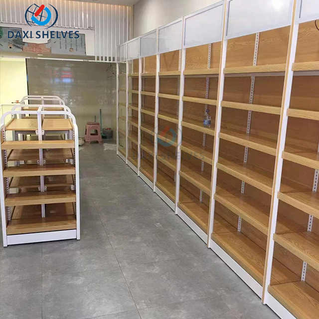 Adjustable Angle Decorative Supermarket Rack Steel Shelving Unit with ...