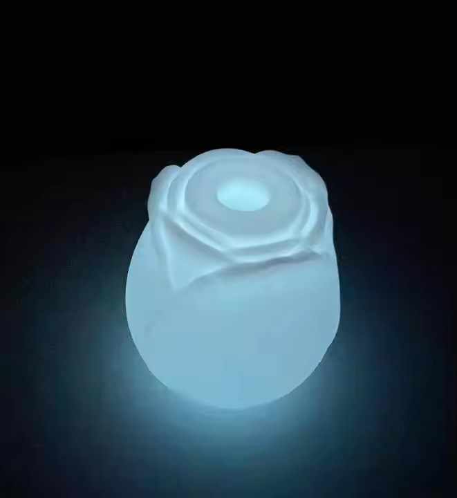 Glow in the Dark Rose Vibe Clitoral Sucking Vibrator Nipple Sucker ...
