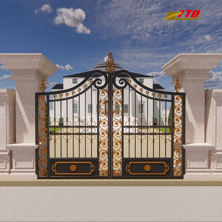 Luxury Hand-Forged Wrought Iron Driveway Gates Premium Metal Designs ...