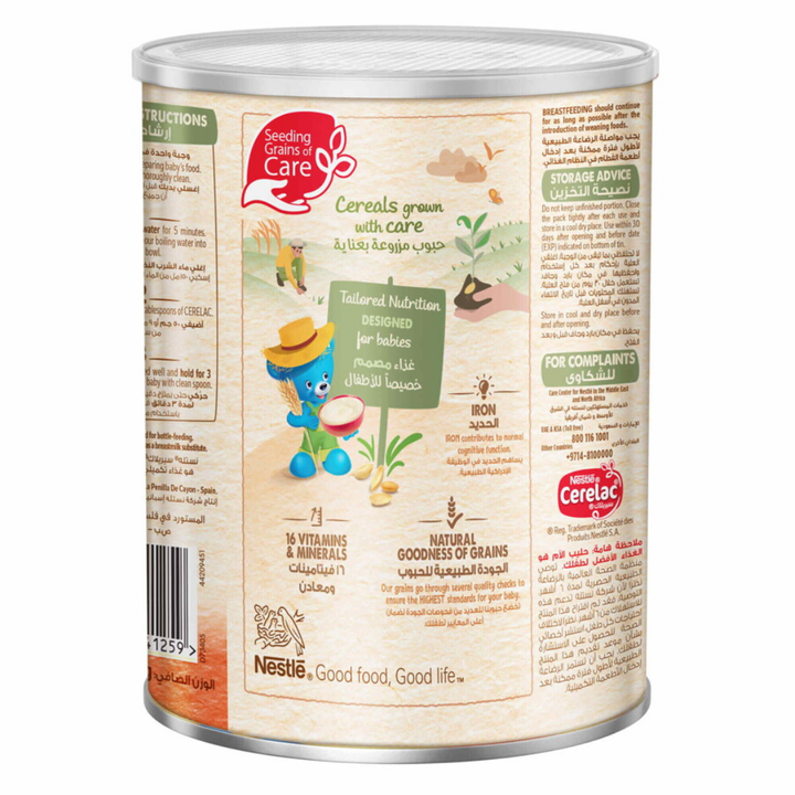 Nestle Cerelac Wheat Infant Cereal - 400g Tin for 6-9 Months