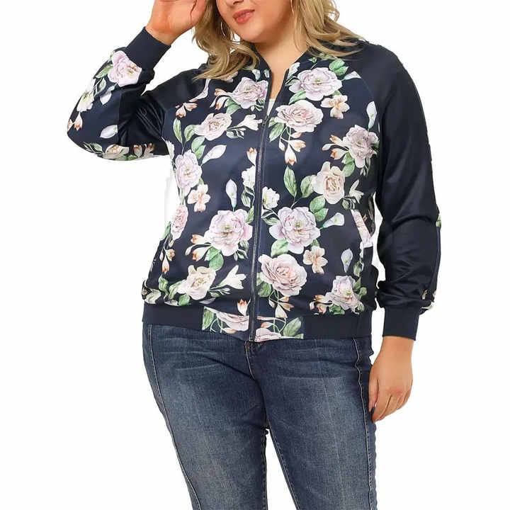 Customized Your Own Logo Women Bomber Jacket Sublimation Printing Stand ...
