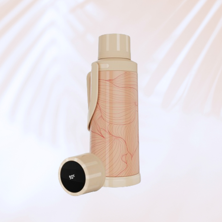2 Liter Vacuum Flask Featuring Temperature Monitoring Lid Easy Pour ...