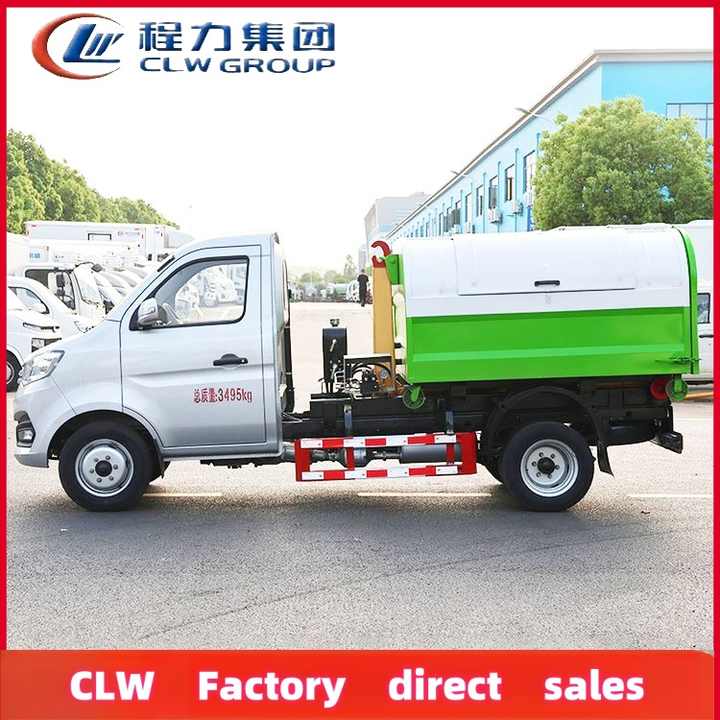 Changan 1 Ton Garbage Truck Bin Lifter 4cbm Roll Container Dumpster ...