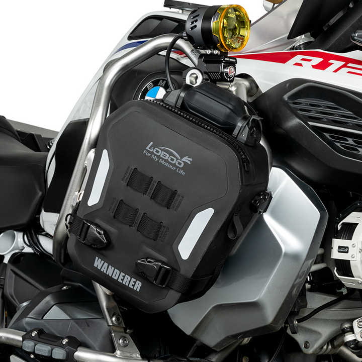 LOBOO Wanderer Series Inflatable Crash Bar Bag - Durable Motorcycle Bag