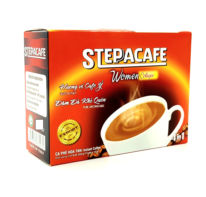 Steppa Cafe 4-in-1 Collagen Instant Coffee Supplement for Women Cream ...
