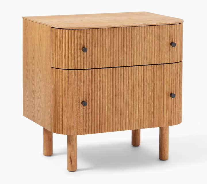 Oak Wood Bedside Table: Timeless Elegance and Practical Storage ...