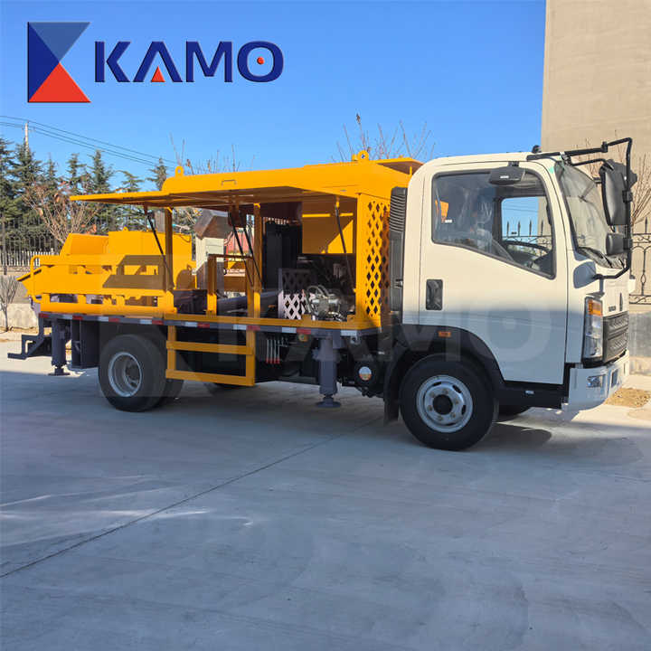 Fully Hydraulic System Construction Concrete Line Pump Trailer Mounted ...