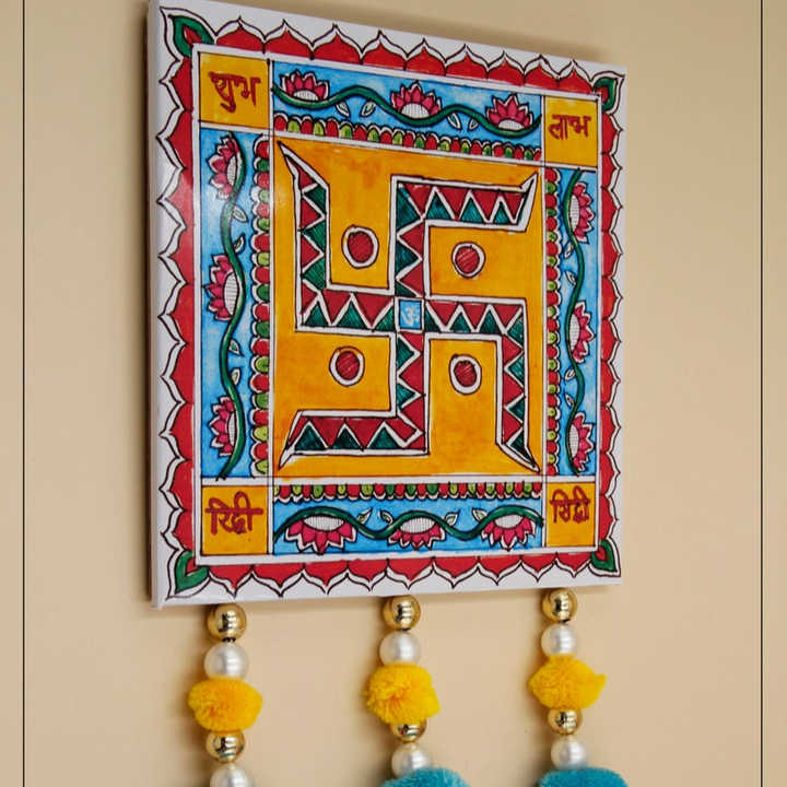 Indian Decor Handmade Traditional Backdrop Om Swastik Wall Decor ...