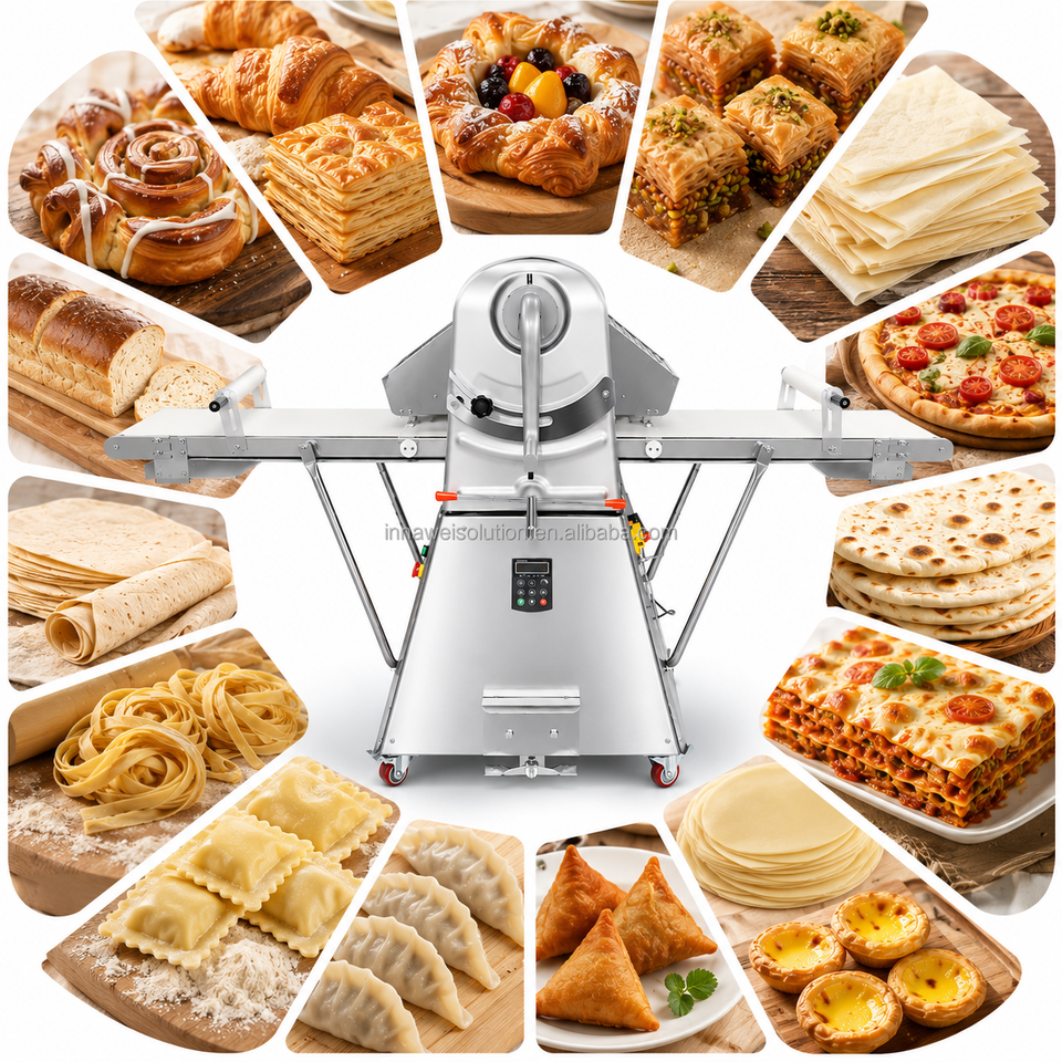 Commercial Vertical Dough Sheeter Machine Stainless Steel Bakery Dough ...