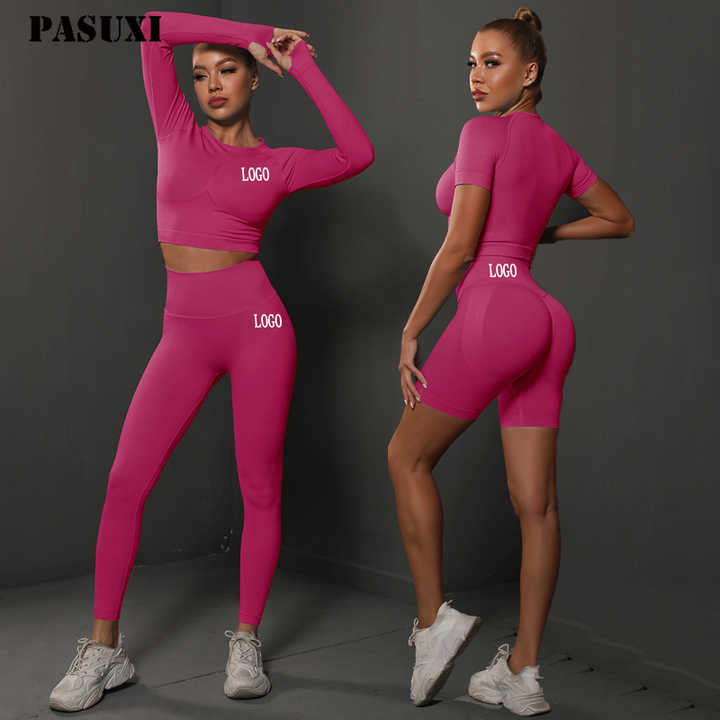 PASUXI Custom Gym Yoga Fitness Set Sport Wear Women Workout 2pcs Yoga ...