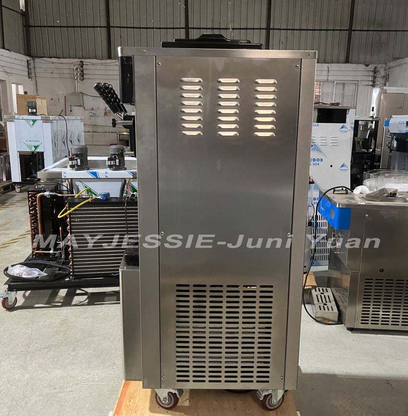 Ice Cream Machine Floor Type Digital Control Dual LCD Display Eco ...