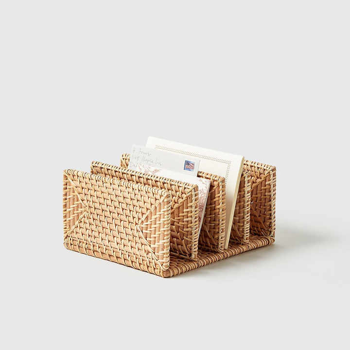 Letter tray organizer stackable rattan trays for files paper letters ...