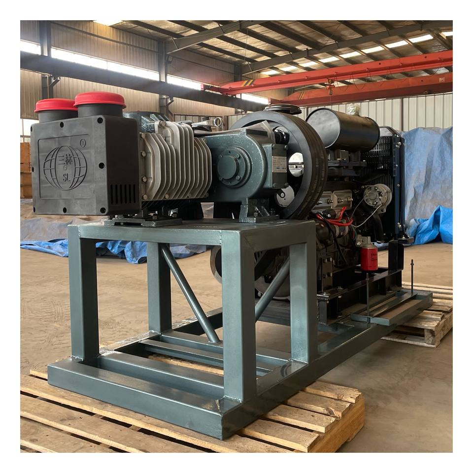 Air Compressor With Diesel Engine Installed for Bulk Cement Tank Semi ...