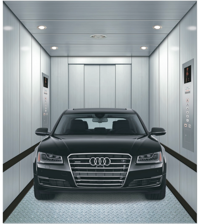 Modern Double Door Car Lift Elevator with Painted Steel Cabin AC Drive ...