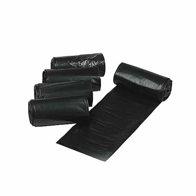 Trash Bags Black Roll Garbages bags for Household Waste Flat Pocket ...