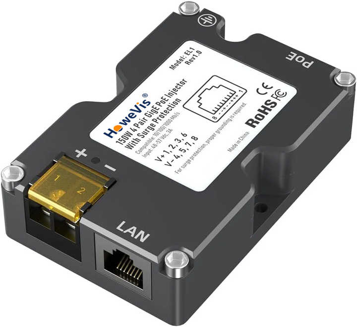 150W Starlink PoE Injector Kit 4 Pair GigE Dishy V2 Pinout Satellite ...