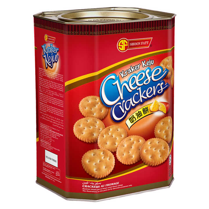 Shoon Fatt Biscuits - Enjoy Cheese Crackers 700g X 6 Tins