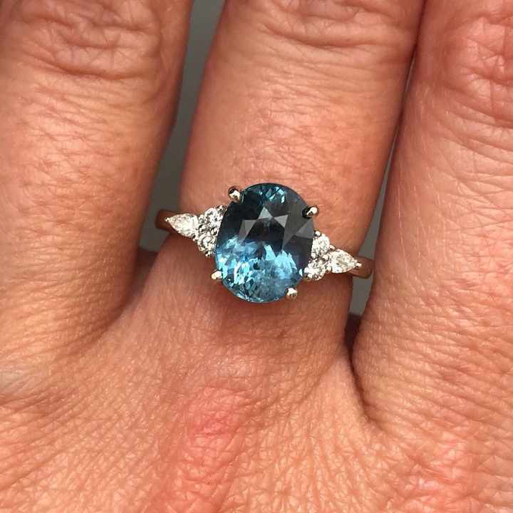 Lab Grown Alexandrite Wedding Ring Set Alexandrite Engagement Band Ring ...