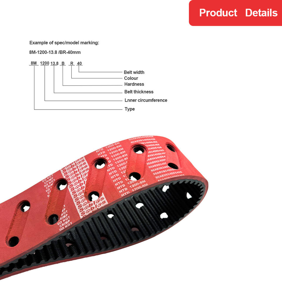 High-Friction 8M Rubber Covered Synchronous Belt for Precision Film ...