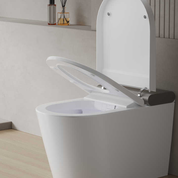 Floor Mounted Wc Intelligent Closestool Bathroom One Piece Electric ...