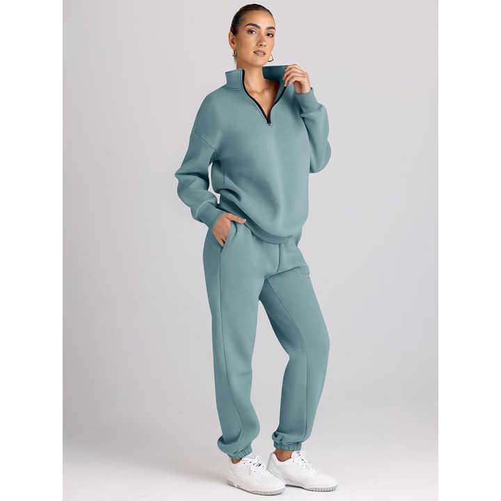 Custom Wholesale Two Piece Track Suit Women Hooded Tracksuit Cotton ...