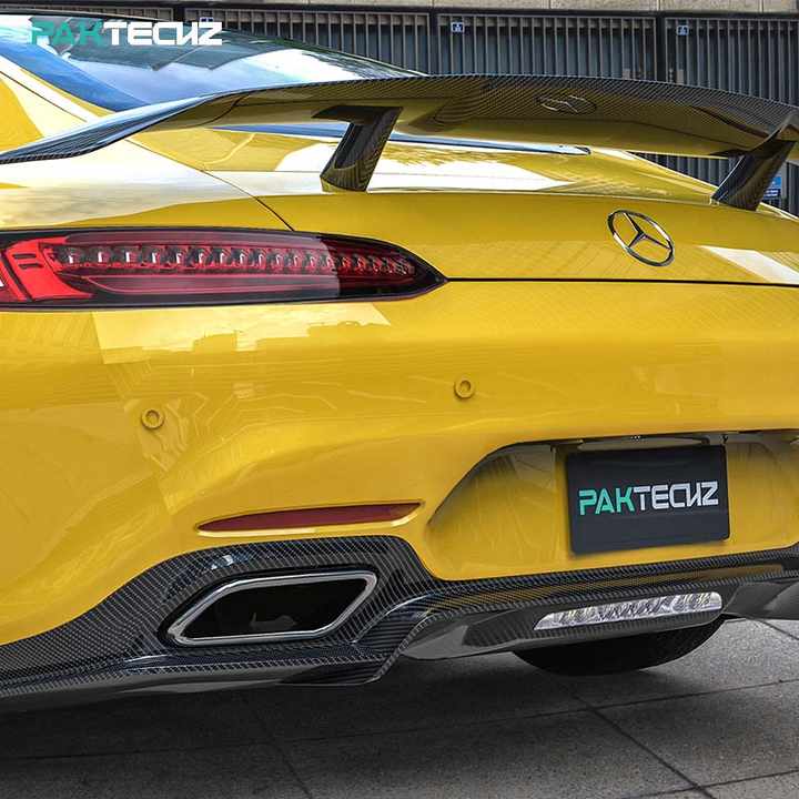 Paktechz Carbon Fiber Rear Wing Trunk Spoiler for Mercedes Benz AMG GT GTS GTC C190 Ver2