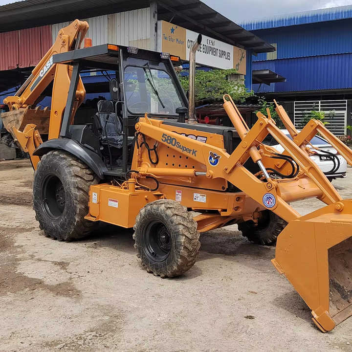 96HP 72KW CASE Backhoe Loader with Front Loader - Ready for Shipment