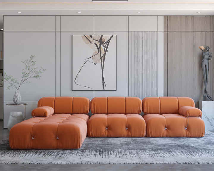 Custom Wholesale Cheap Modern Style Shape Sectional Sofa With Ottoman ...