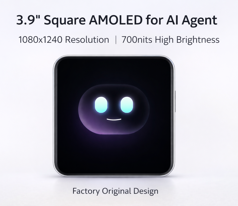 3.9 Inch Square AMOLED Display Module 1080x1240 High Resolution 700nits ...