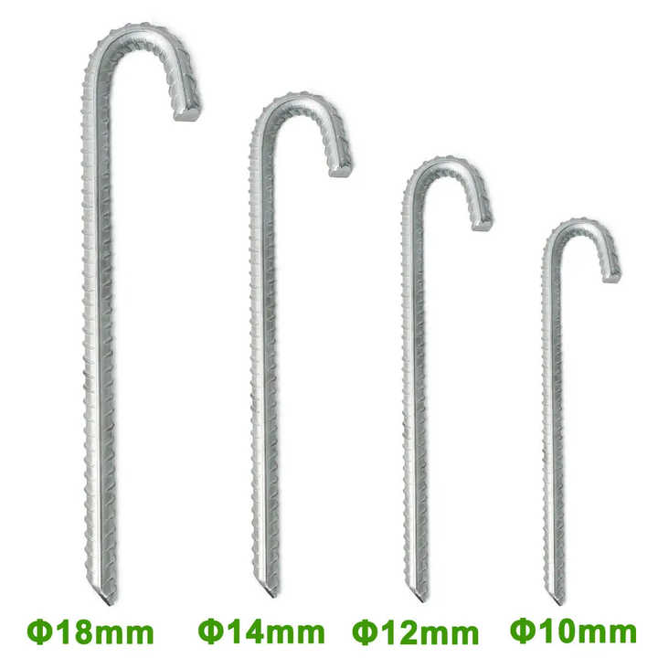 Metal Fence Post Galvanized J Shaped Ground Anchor J Type Staples ...