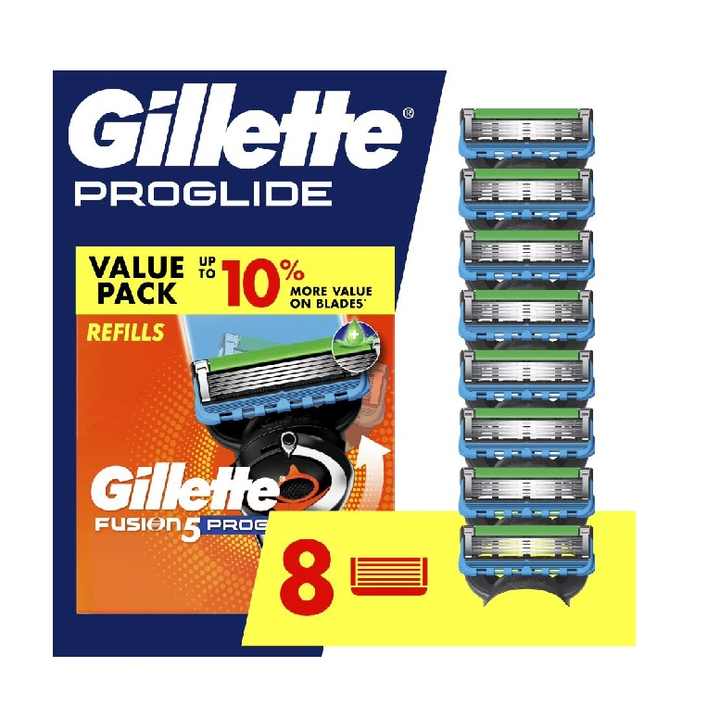 Gillette ProGlide Shield Razor Refills for Men Pack of 8 High Quality ...