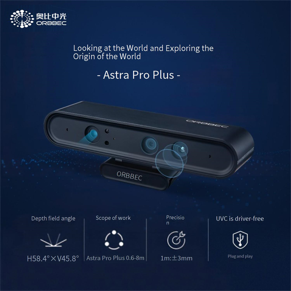 ORBBEC Astra Pro Plus 3D Depth Camera – 90° Wide Angle, 1.3MP CCD ...