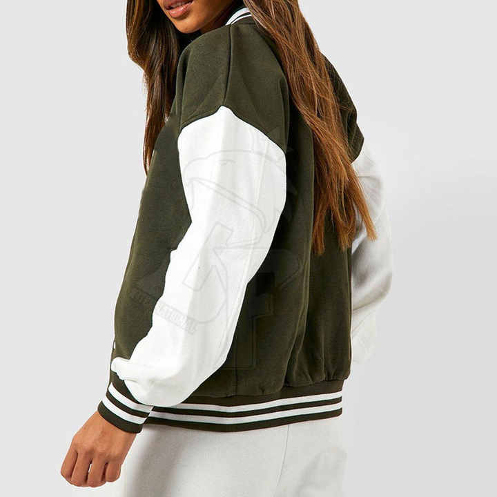 Premium Quality Fabric Women Letterman Jacket In Customized Color And ...