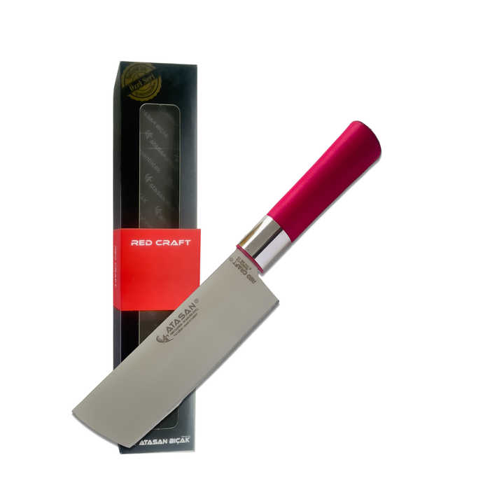 Amazon Seller ATASAN Red Craft Santoku Knife No 2 Professional Chefs ...