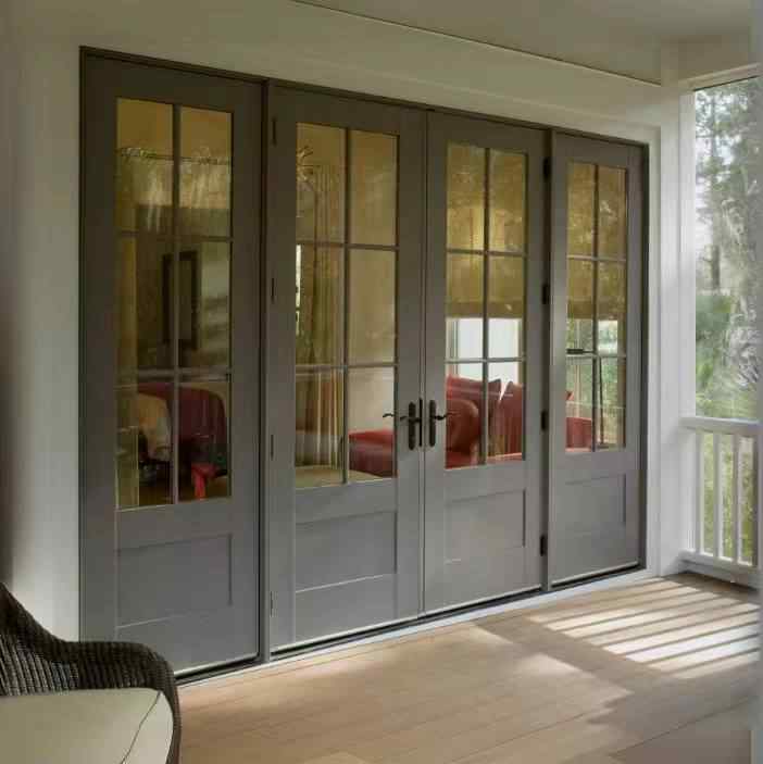 Modern Design Aluminum Low-E Double Tempered Glass Entrance Door French ...
