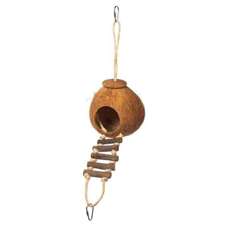 Top Trending New Arrival Natural Coconut Shell Bird Cage Hanging Nest ...