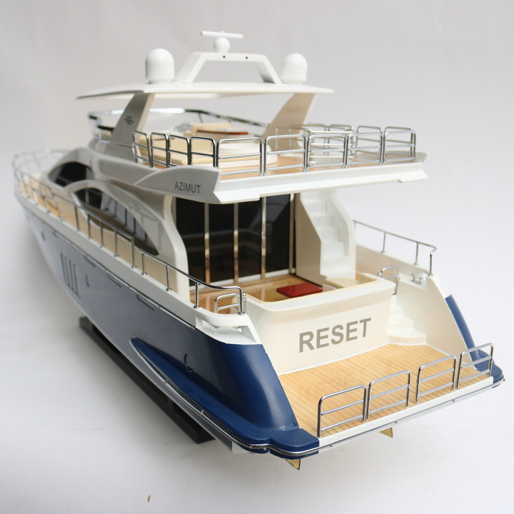 AZIMUT 82 MODERN YACHT MODEL - HANDMADE WOODEN MODEL BOAT for ...
