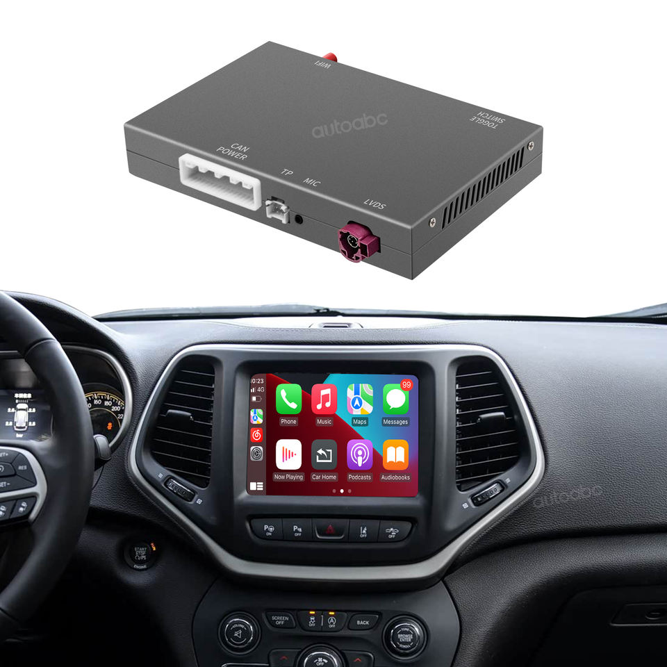 AUTOABC Wireless CarPlay Adapter for Jeep/Dodge/Chrysler, Android Auto ...