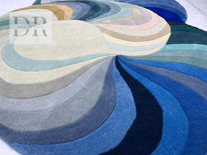 Triple Slinky Shape Balloon Hand Tufted Wool Rug High Quality Carpet ...