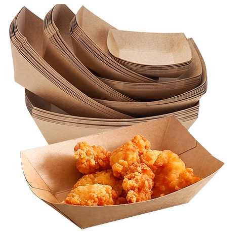 Customizable Paper Food Tray Disposable Kraft Paper Food Serving for ...