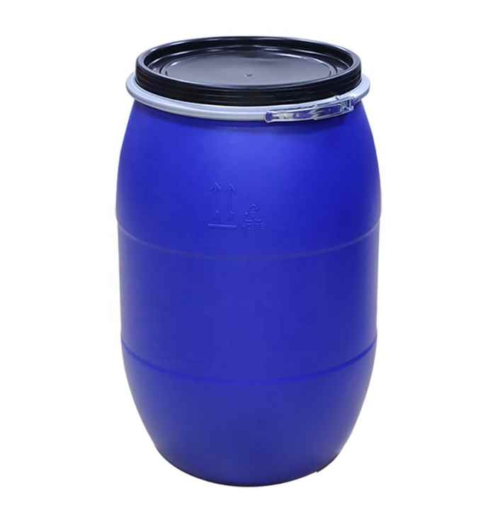 Brimful Volume 220L Open Top Blue Plastic Drum - 55 Gallons