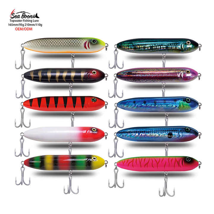 OEM Floating Surface Pencil Hard Musky Sublimation Popper Topwater Body ...