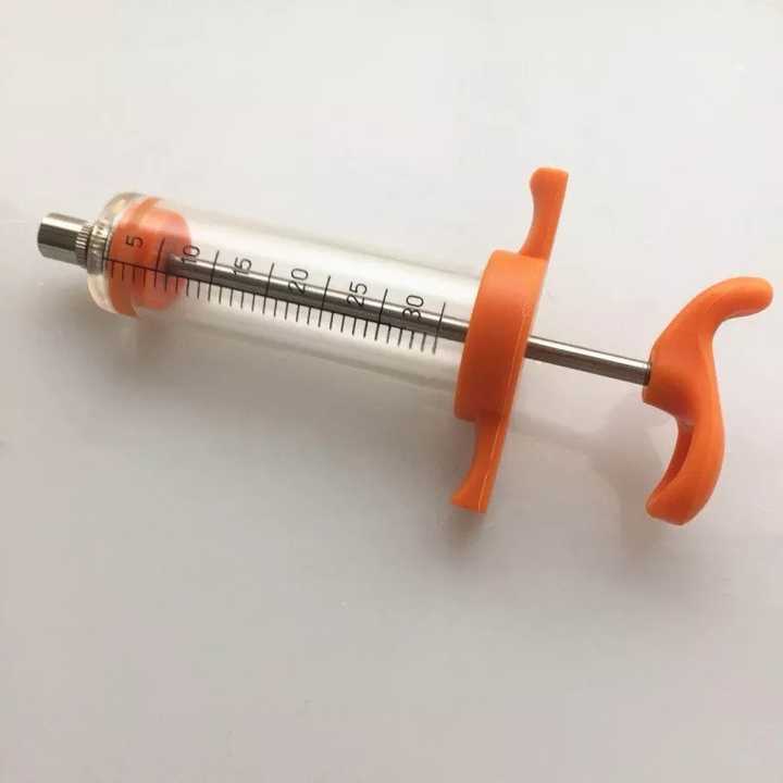 Unbreakable Plastic Barrel Dose Syringe for Veterinary Use