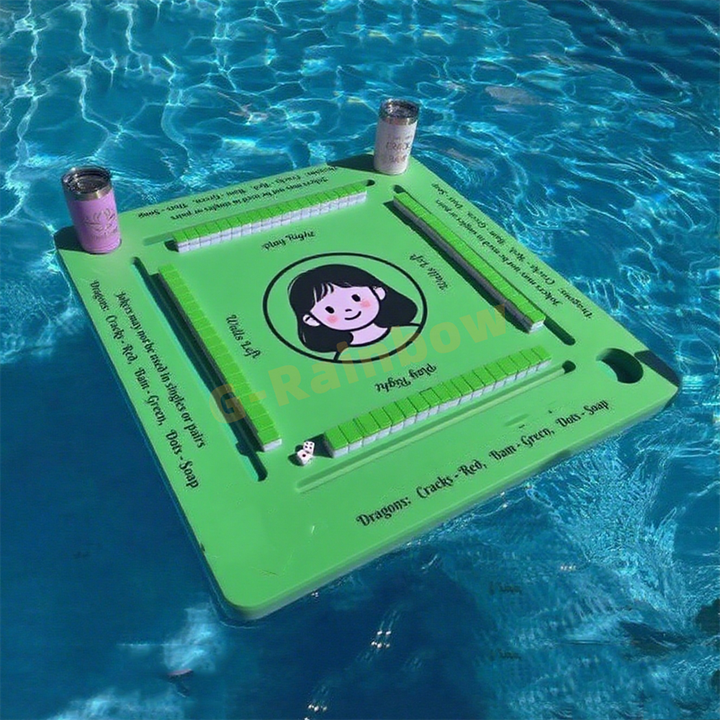 35.5inch Poolside Mahjongg Floating Mat Durable EVA Foam Mah Jong Tray ...